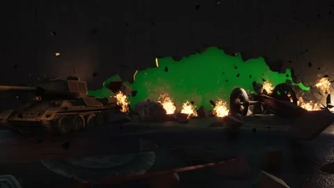 After War With Green Screen Background 4... | Stock Video | Pond5
