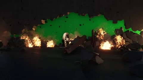 After War With Green Screen Background 4... | Stock Video | Pond5