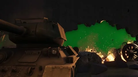 After War With Green Screen Background 4... | Stock Video | Pond5