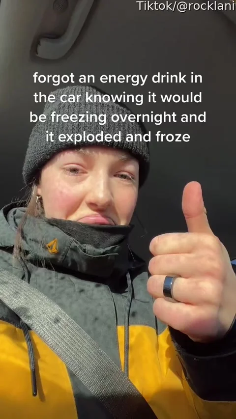 Aftermath of Frozen Energy Drink Left in... | Stock Video | Pond5