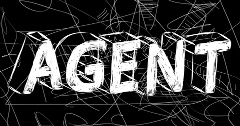 Agent word on old destroyed film strip | Stock Video | Pond5