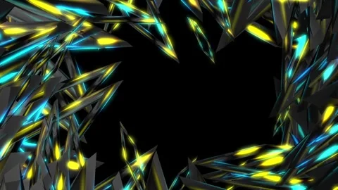 Aggressive Animation of Sharp Sparkling ... | Stock Video | Pond5