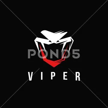 Aggressive powerful viper snake logo vector, letter v viper logo ...
