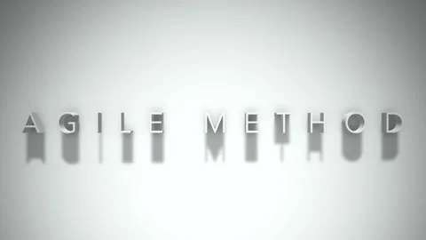 agile method 3D title animation white te... | Stock Video | Pond5