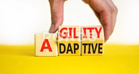 Agility and adaptive symbol. Concept words Agility and Adaptive on ...