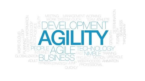 Agility animated word cloud. Kinetic typ... | Stock Video | Pond5