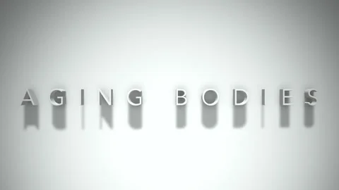 aging bodies 3D title animation white te... | Stock Video | Pond5