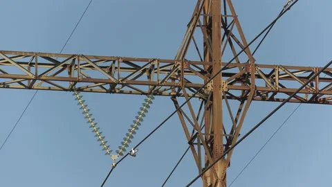 Aging electrical power grid transmission... | Stock Video | Pond5