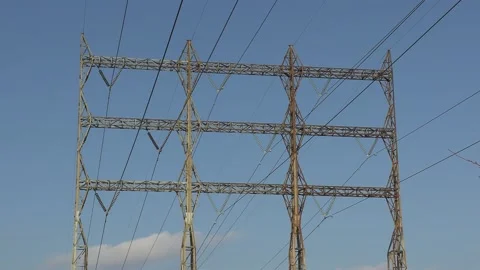 Aging electrical power grid transmission... | Stock Video | Pond5