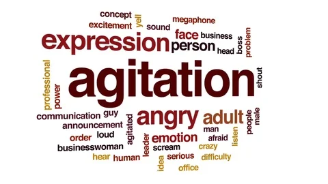 Agitation animated word cloud, text desi... | Stock Video | Pond5