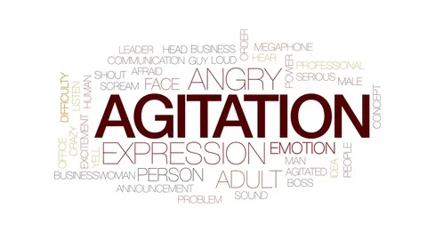 Agitation animated word cloud, text desi... | Stock Video | Pond5