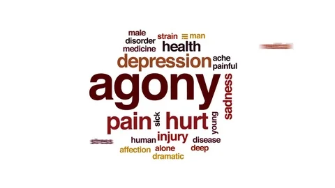 Agony animated word cloud, text design a... | Stock Video | Pond5