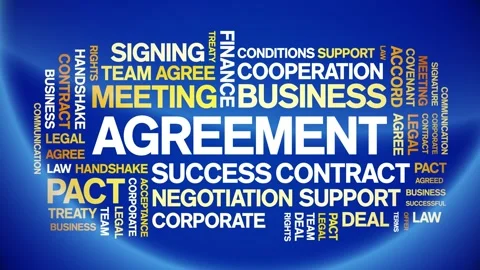Agreement animated word cloud,animation ... | Stock Video | Pond5