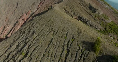 Agung volcano slope. The crater of the s... | Stock Video | Pond5