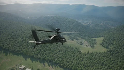 AH-64D Apache Longbow military attack he... | Stock Video | Pond5