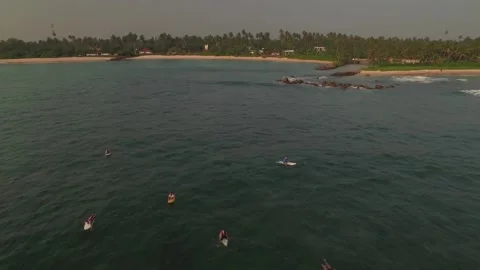 Ahangama Beach Sri Lanka Drone Aerial Vi... | Stock Video | Pond5