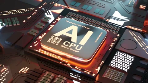 AI Artificial Intelligence CPU Technolog... | Stock Video | Pond5
