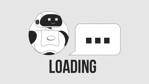 AI in chat bw loader animation | Stock Video | Pond5