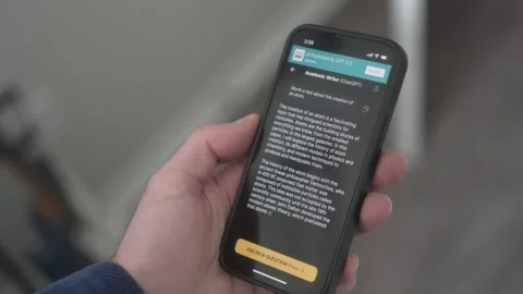 AI Chat GPT app on a Mobile Phone Smartp... | Stock Video | Pond5