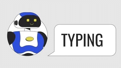 AI chatbot typing animation | Stock Video | Pond5