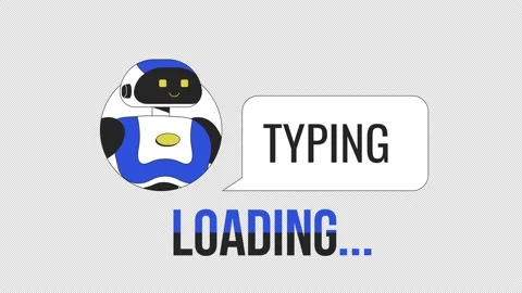 AI chatbot typing loader animation | Stock Video | Pond5