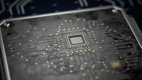 AI CPU socket in the form of the human b... | Stock Video | Pond5