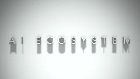 ai ecosystem 3D title animation with sha... | Stock Video | Pond5