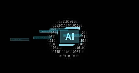 AI folder icon and binary code, artifici... | Stock Video | Pond5