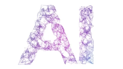 AI letters made from a growing network d... | Stock Video | Pond5