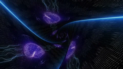 AI Machine Learning Brains Animation, Ba... | Stock Video | Pond5
