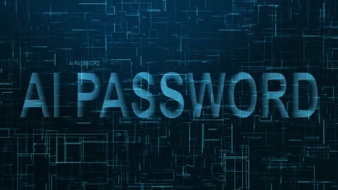 Ai password text technology data line an... | Stock Video | Pond5