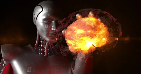 AI Robot With Deep Learning Capabilities... | Stock Video | Pond5