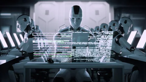 Robot Working In Office Stock Videos – Royalty-Free HD & 4K Videos | Pond5