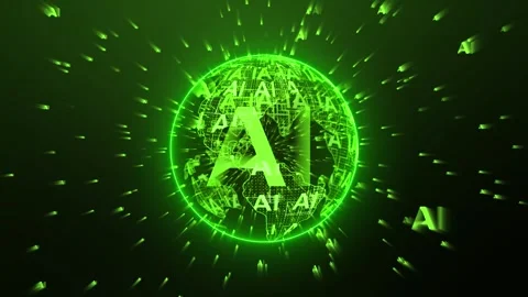 AI rotating 3d earth globe green technol... | Stock Video | Pond5