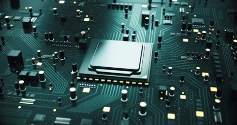 AI Supported CPU Processor. Data Flow. P... | Stock Video | Pond5