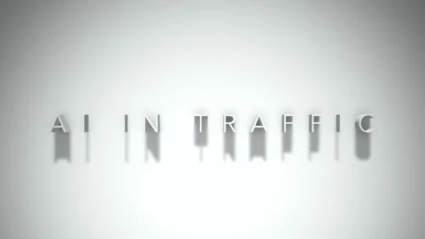 ai in traffic 3D title animation white t... | Stock Video | Pond5