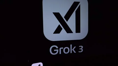 AI unveils Grok-3, its new AI model, wit... | Stock Video | Pond5