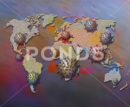 AIDS contamination World map showing the proportion of people living ...