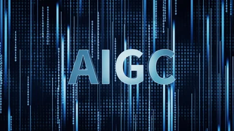 AIGC concept, font of AIGC, 3d rendering... | Stock Video | Pond5