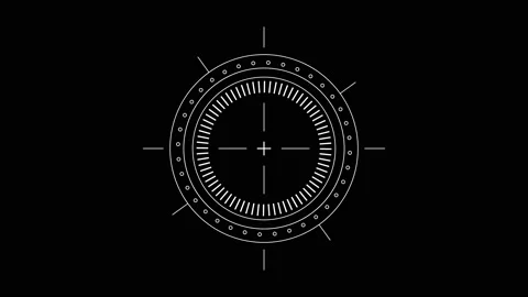 Aim simple target dynamic animation on ... | Stock Video | Pond5