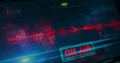 On air audio spectrum symbol abstract co... | Stock Video | Pond5