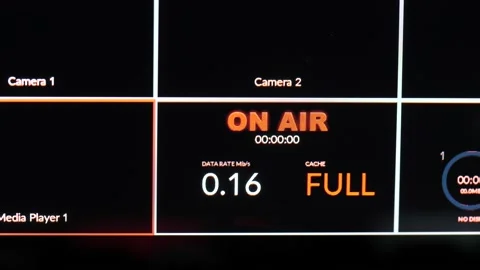 On air blinking with livestream multicam... | Stock Video | Pond5