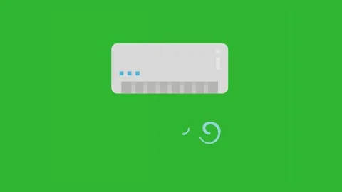 Air Conditioner icon animation with gree... | Stock Video | Pond5