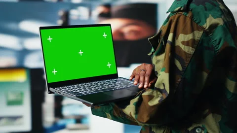 Air defense commander using radar system... | Stock Video | Pond5
