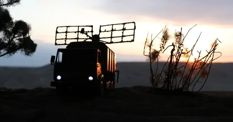 Air defense radar over dramatic night sk... | Stock Video | Pond5