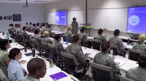 Air Force classroom - military students ... | Stock Video | Pond5