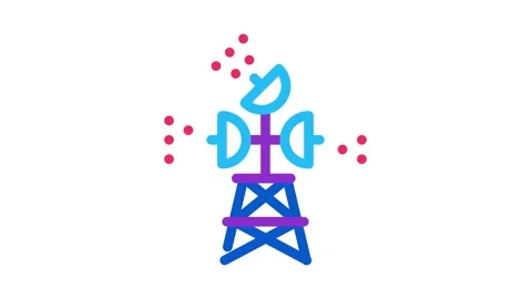 air navigation radar tower Icon Animatio... | Stock Video | Pond5