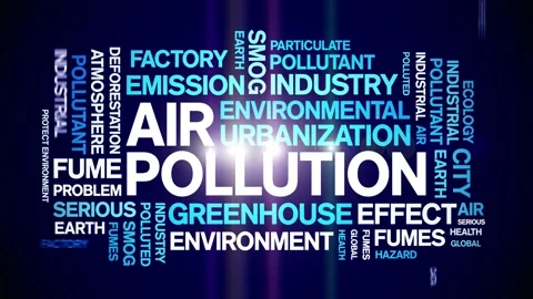 Air Pollution animated word cloud,animat... | Stock Video | Pond5