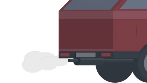 Air pollution. The animation of the exha... | Stock Video | Pond5