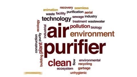 Air purifier animated word cloud. Kineti... | Stock Video | Pond5